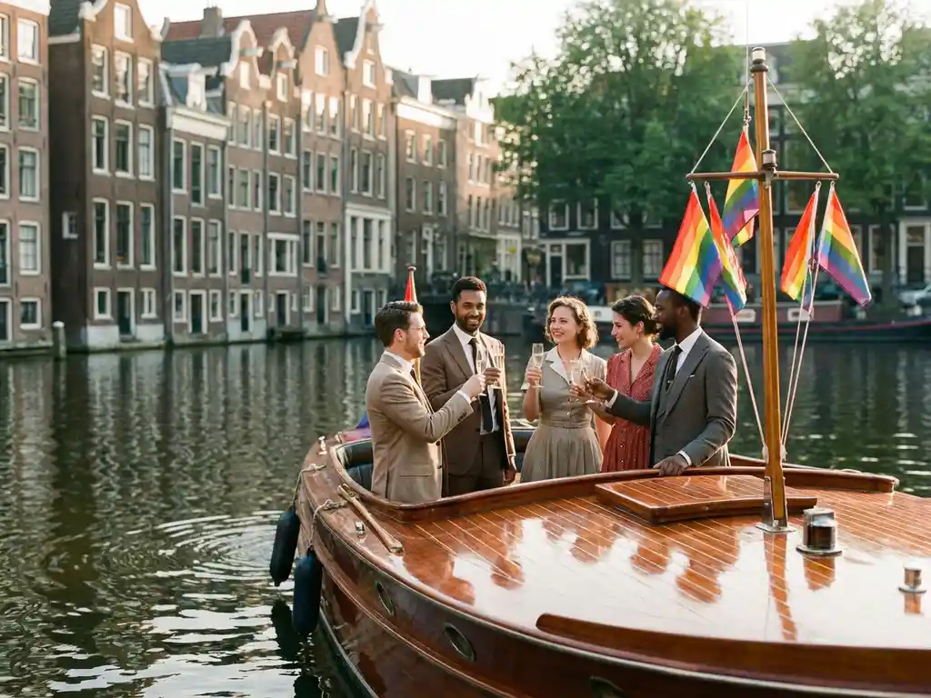 What is the minimum group size for a Pride boat in Amsterdam? • Pure Boats